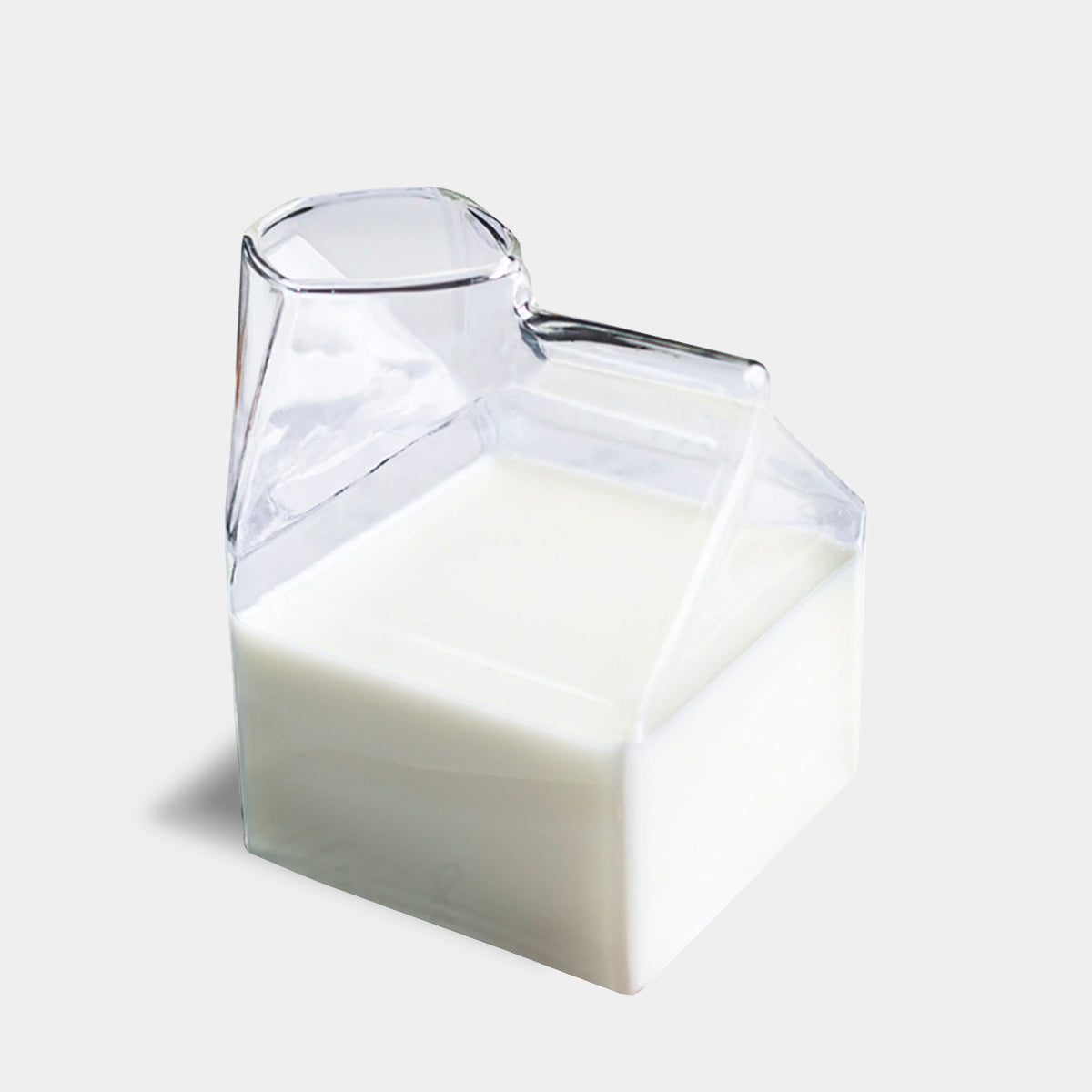 Glass Milk Carton Jug – 350ml Modern Borosilicate Pitcher – Civaro