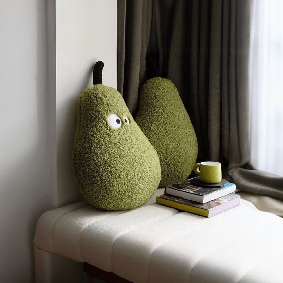 Large Plush Pear Sofa Cushion for Cozy Bedroom Decor – Civaro